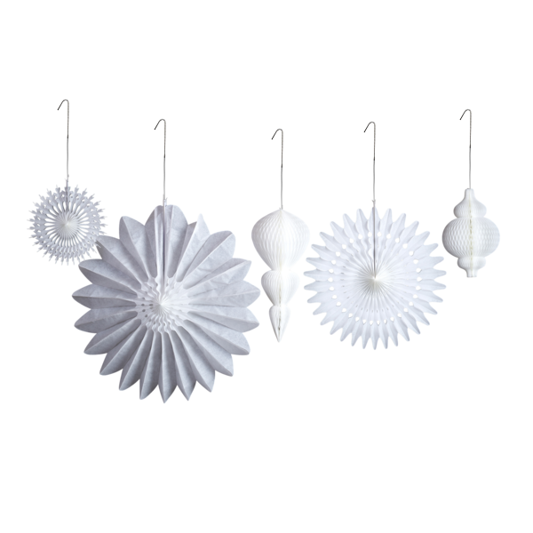 Paper Snowdrift 5pce pack – Christmas Decorations Brisbane